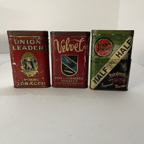 Lucky Strike, Velvet, Union Leader | Accents | Pocket Tobacco Tin Union ...